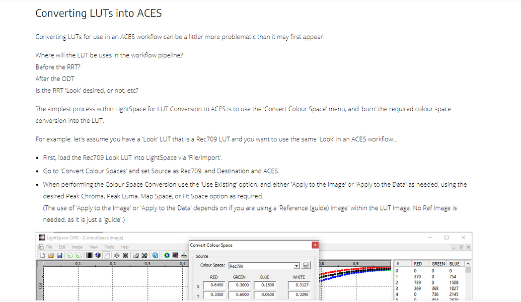 Adapting a show LUT to ACES - Post (DI, Edit, Mastering) - Community ...
